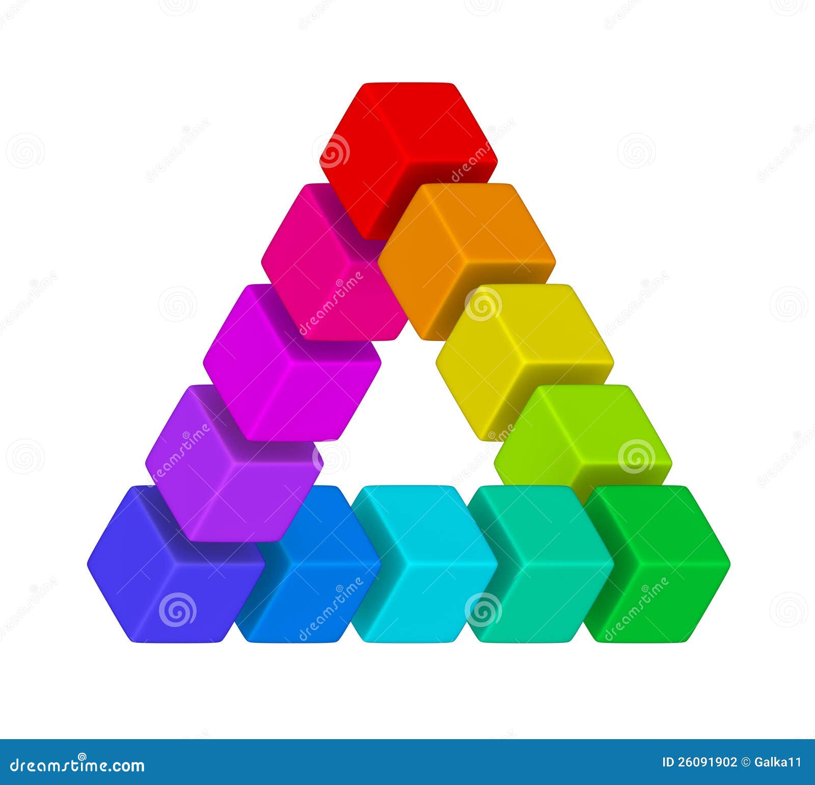 Multicolor Twisted Triangle Stock Illustration - Illustration of ...