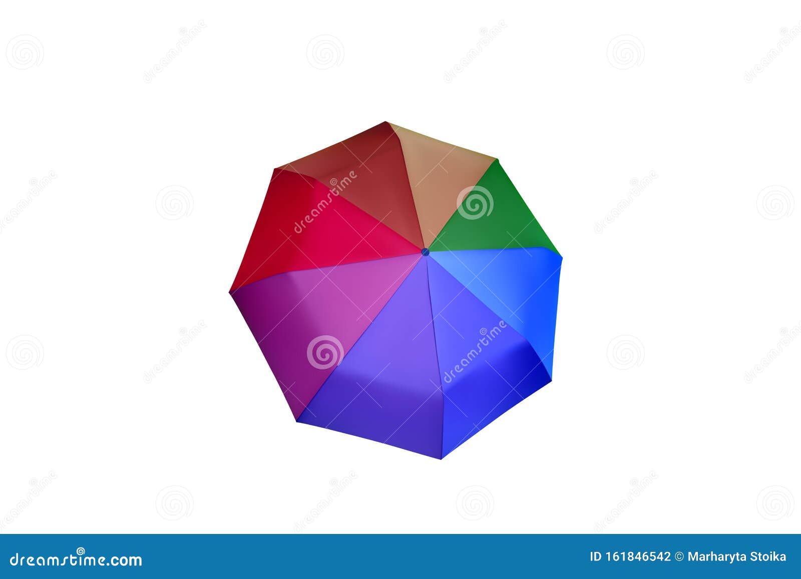 Multicolor umbrella. stock vector. Illustration of protect - 161846542