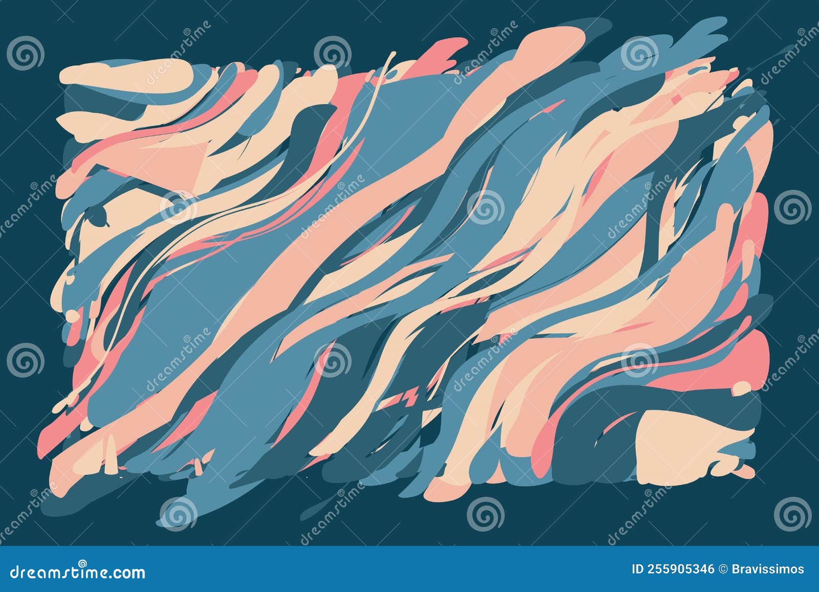 Multicolor Wave Abstract Art Background Shape. Illustration Backdrop ...
