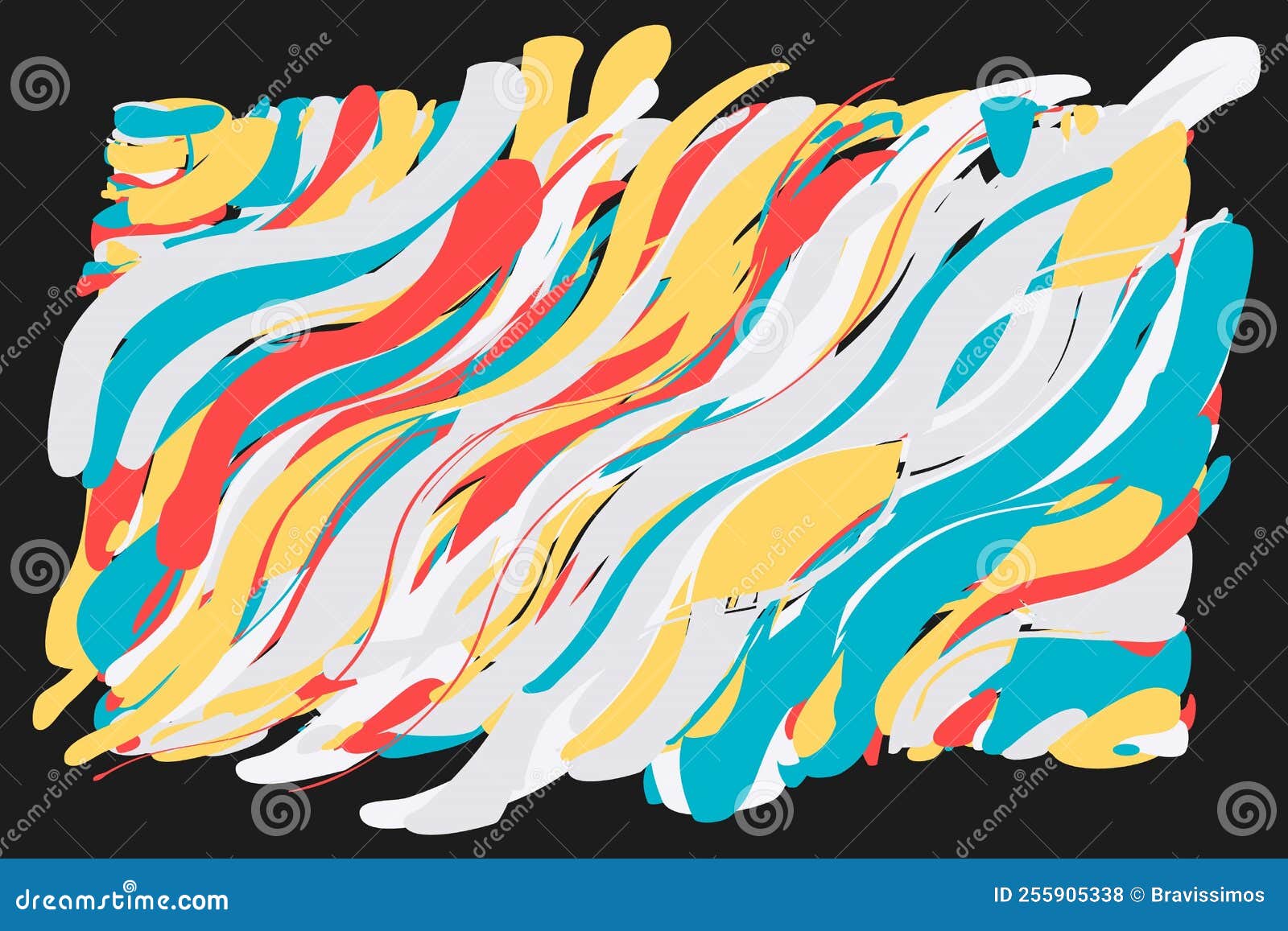 Multicolor Wave Abstract Art Background Shape. Picture Stock Vector ...