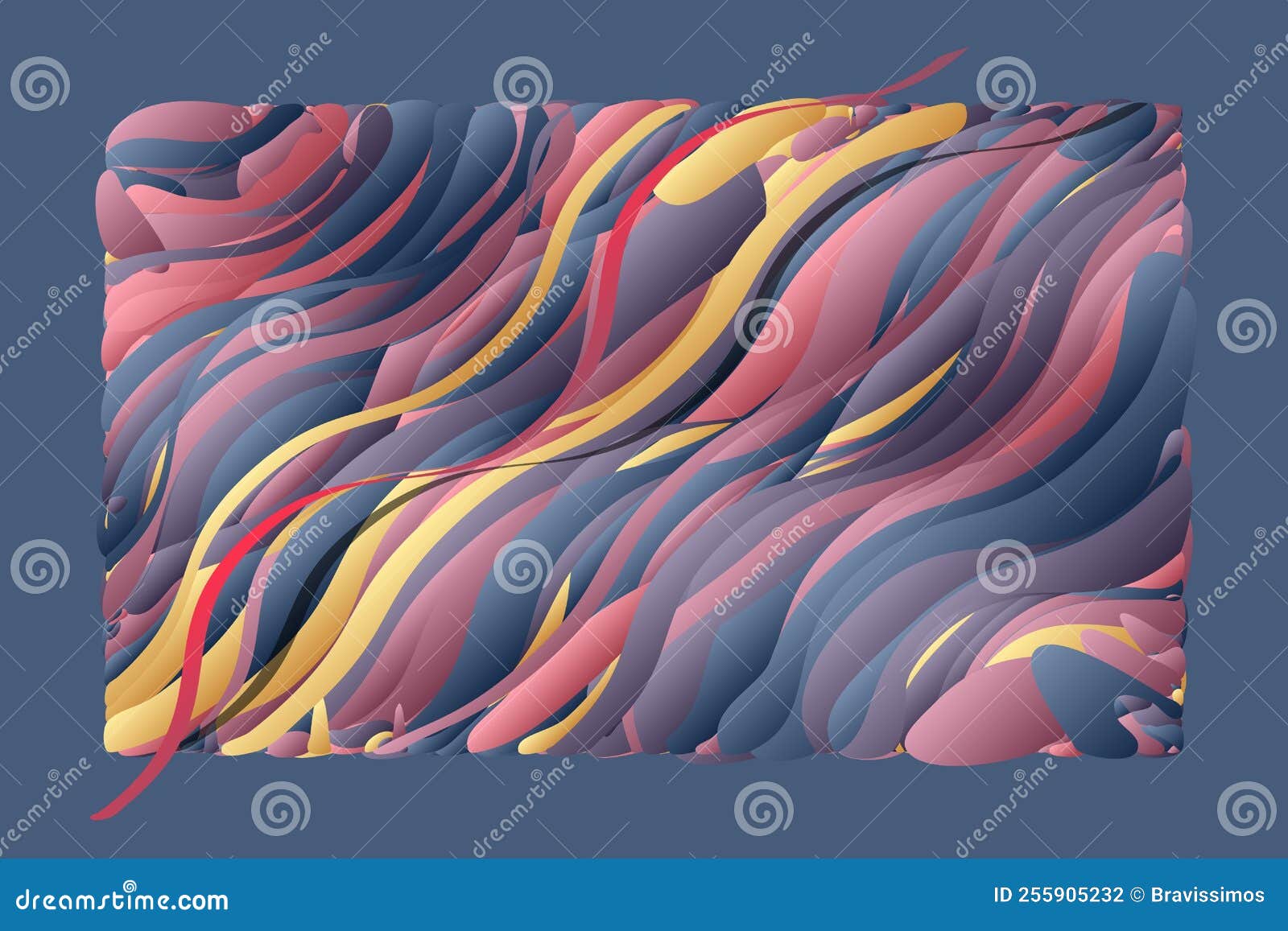 Multicolor Wave Abstract Art Background Shape. Wavy Illustration Stock ...