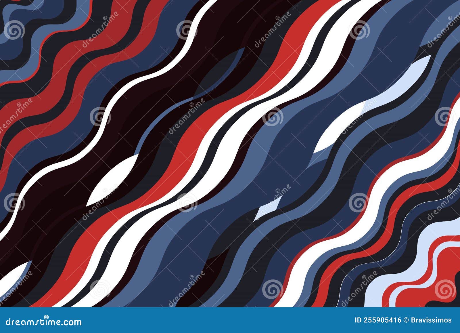 Multicolor Wave Abstract Art Background Shape. Wavy Stock Vector ...