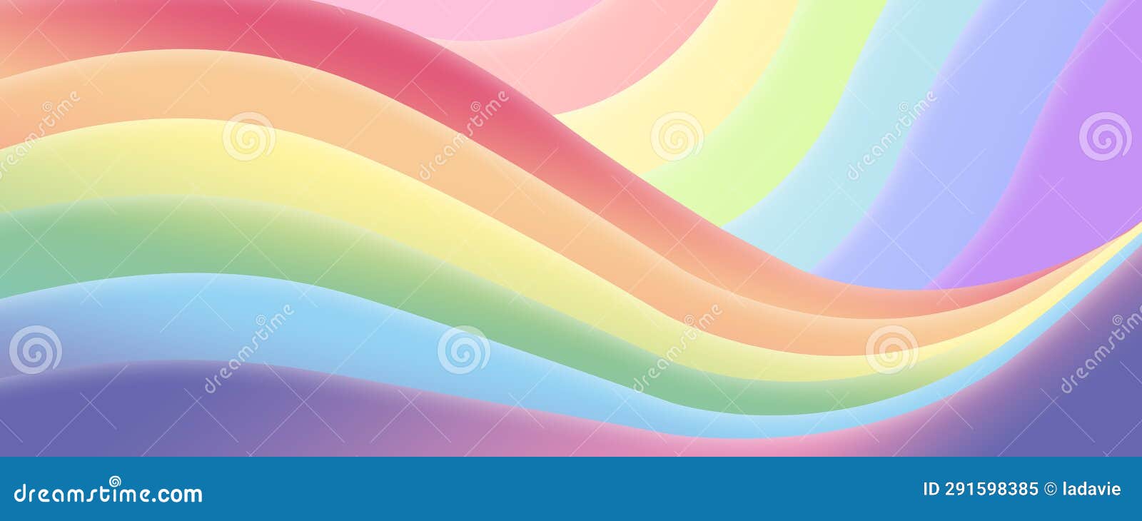 Colorful Rainbow Wave Wallpaper Background Stock Illustration ...