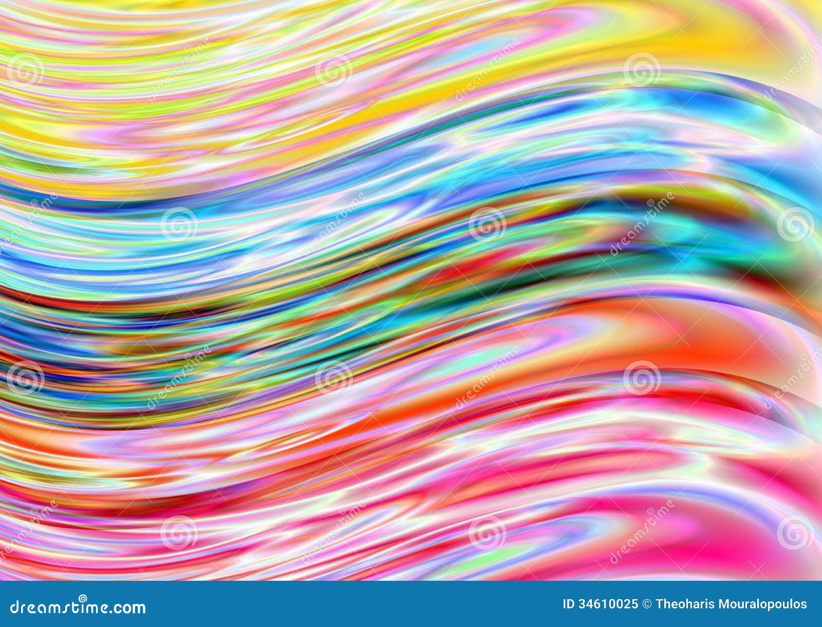 Multicolor waves stock illustration. Illustration of abstract - 34610025