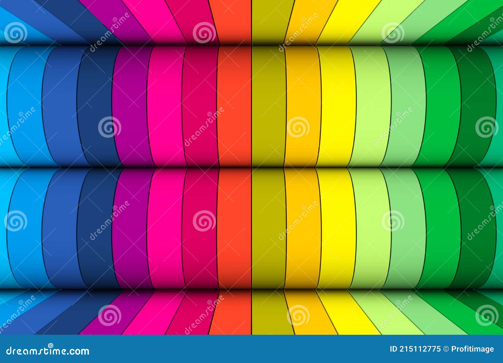 Multicolor Wheels Abstract Background 3D Stock Illustration ...