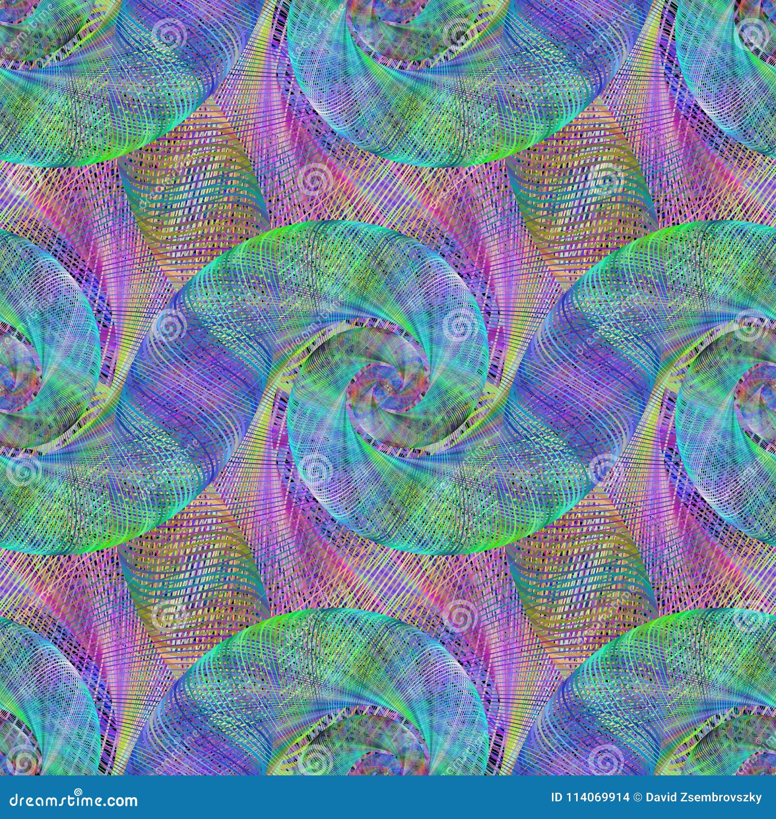 Multicolor Wired Abstract Spiral Background Stock Vector - Illustration ...
