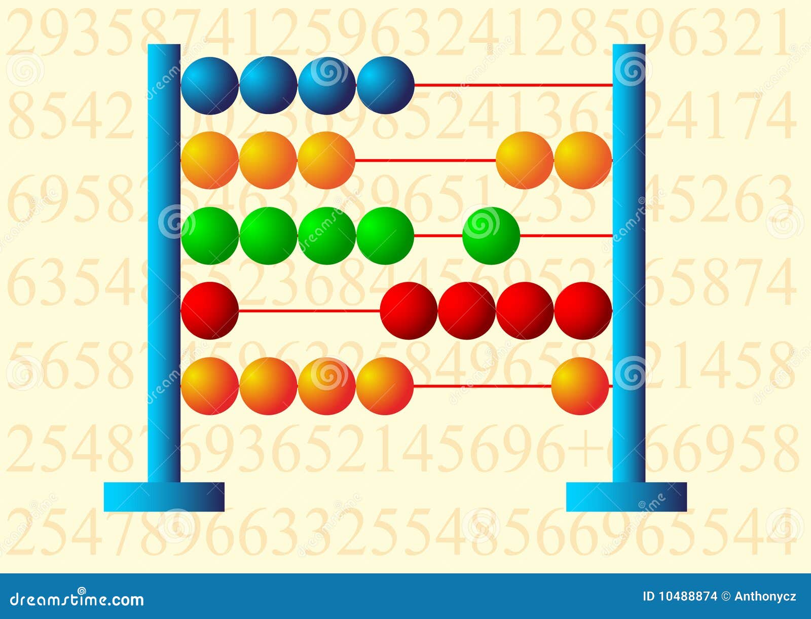 Multicolored abacus stock illustration. Illustration of arithmetic ...