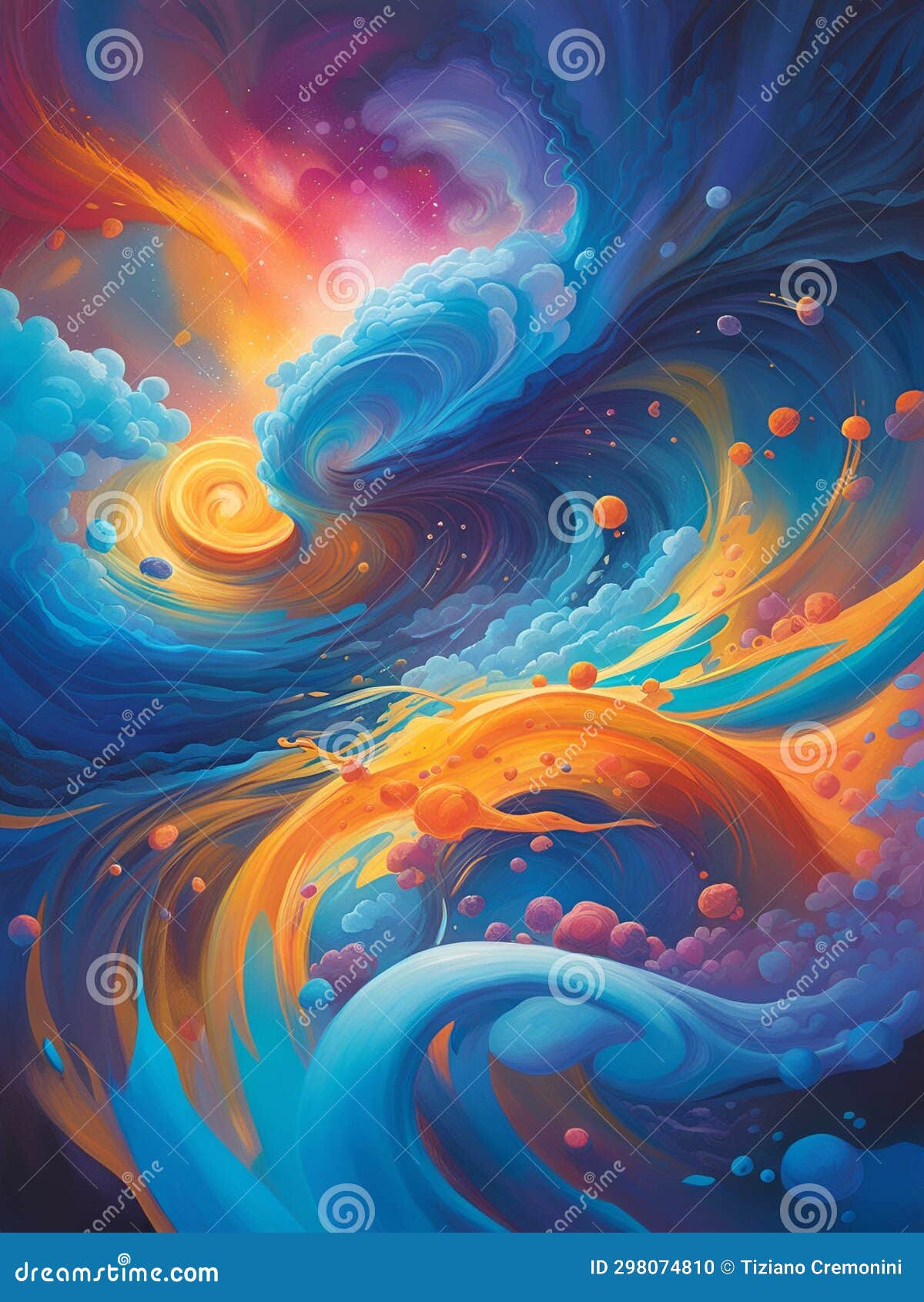 Multicolored Abstract Background, Painting Effect, Generative Ai ...