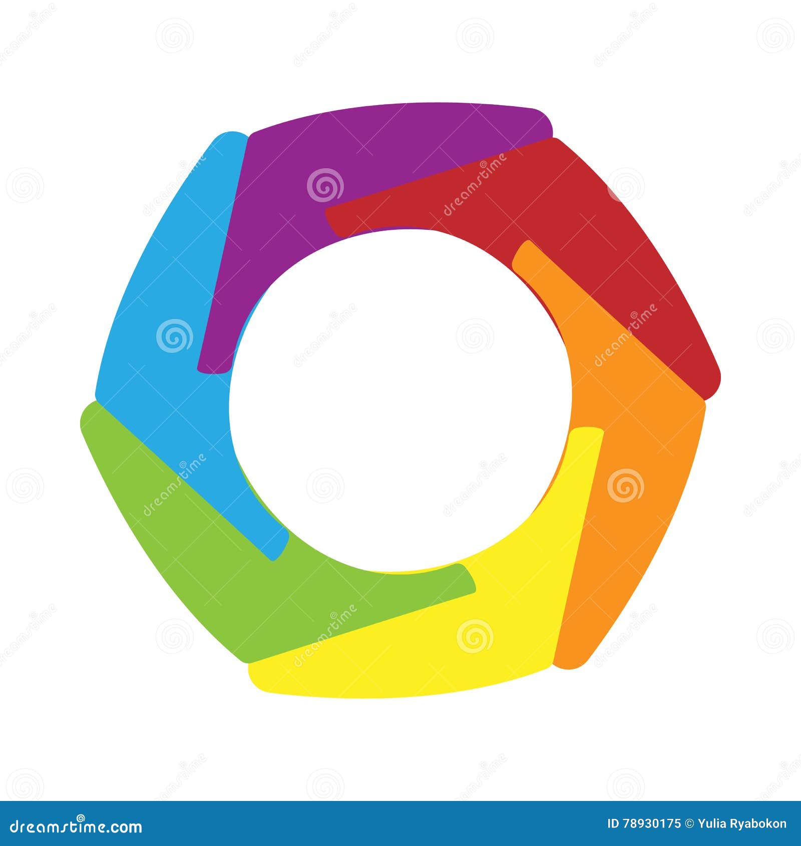 Multicolored Abstract Circle Icon, Cartoon Style Stock Vector ...