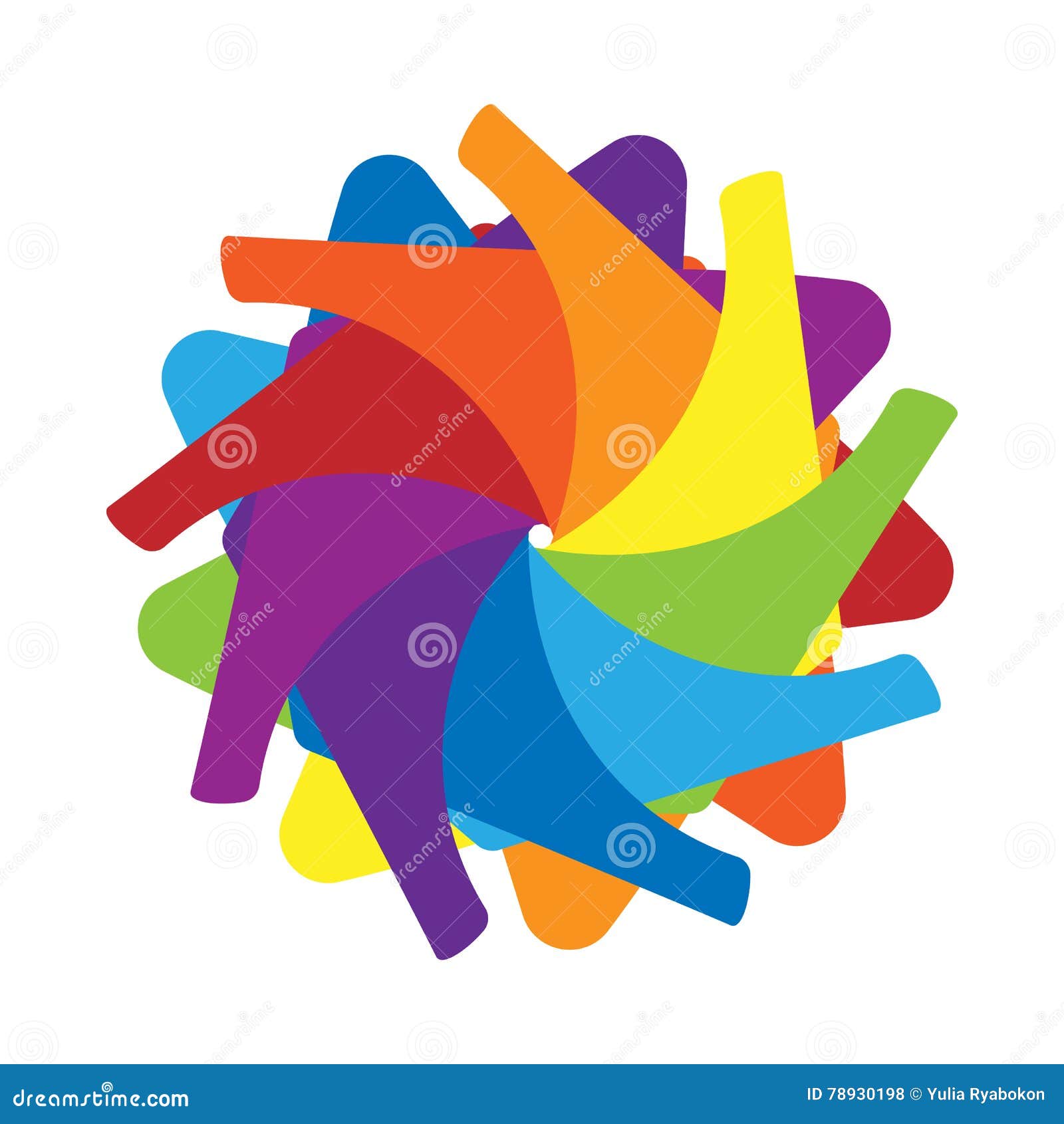 Multicolored Abstract Circle Icon, Cartoon Style Stock Vector ...