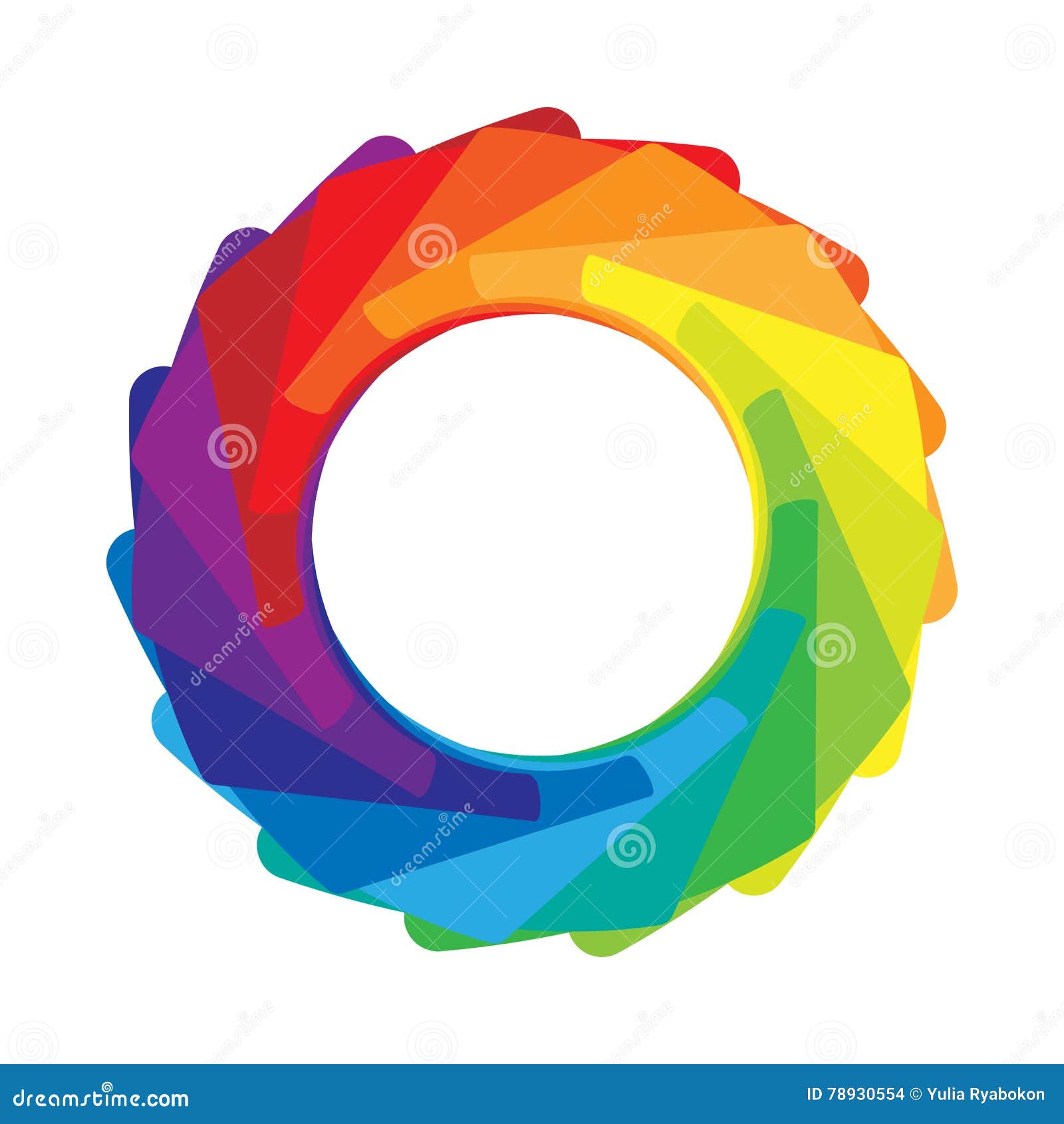 Multicolored Abstract Circle Icon, Cartoon Style Stock Vector ...