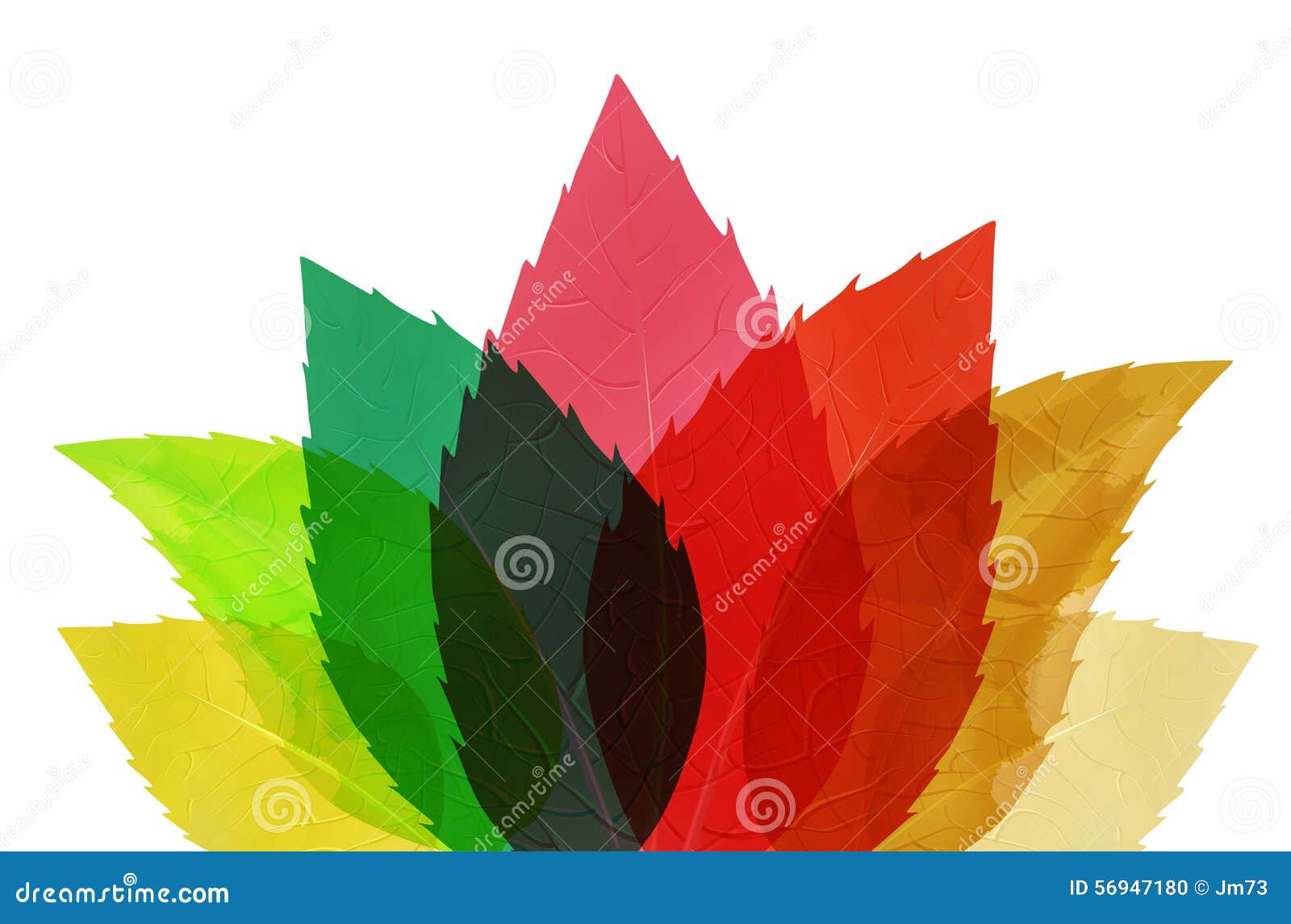 Multicolored Abstract Leaves Stock Vector - Illustration of decoration ...