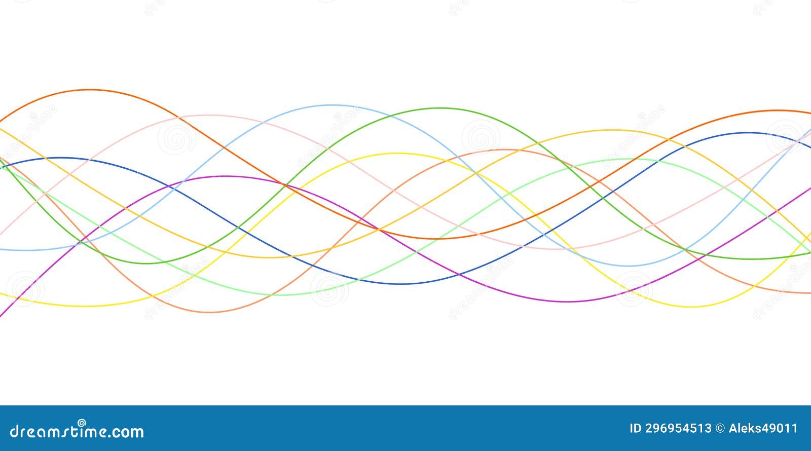 Multicolored Abstract Lines. the Ripple Effect. Line Art Drawing ...