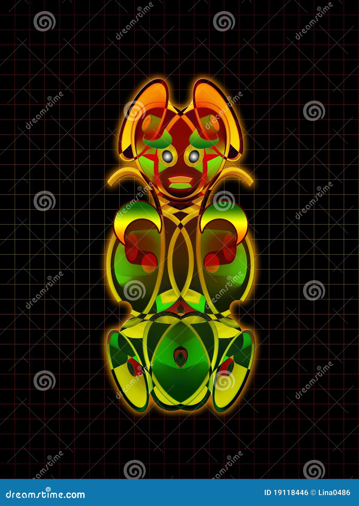 Multicolored Abstract Robot Stock Illustration - Illustration of ...