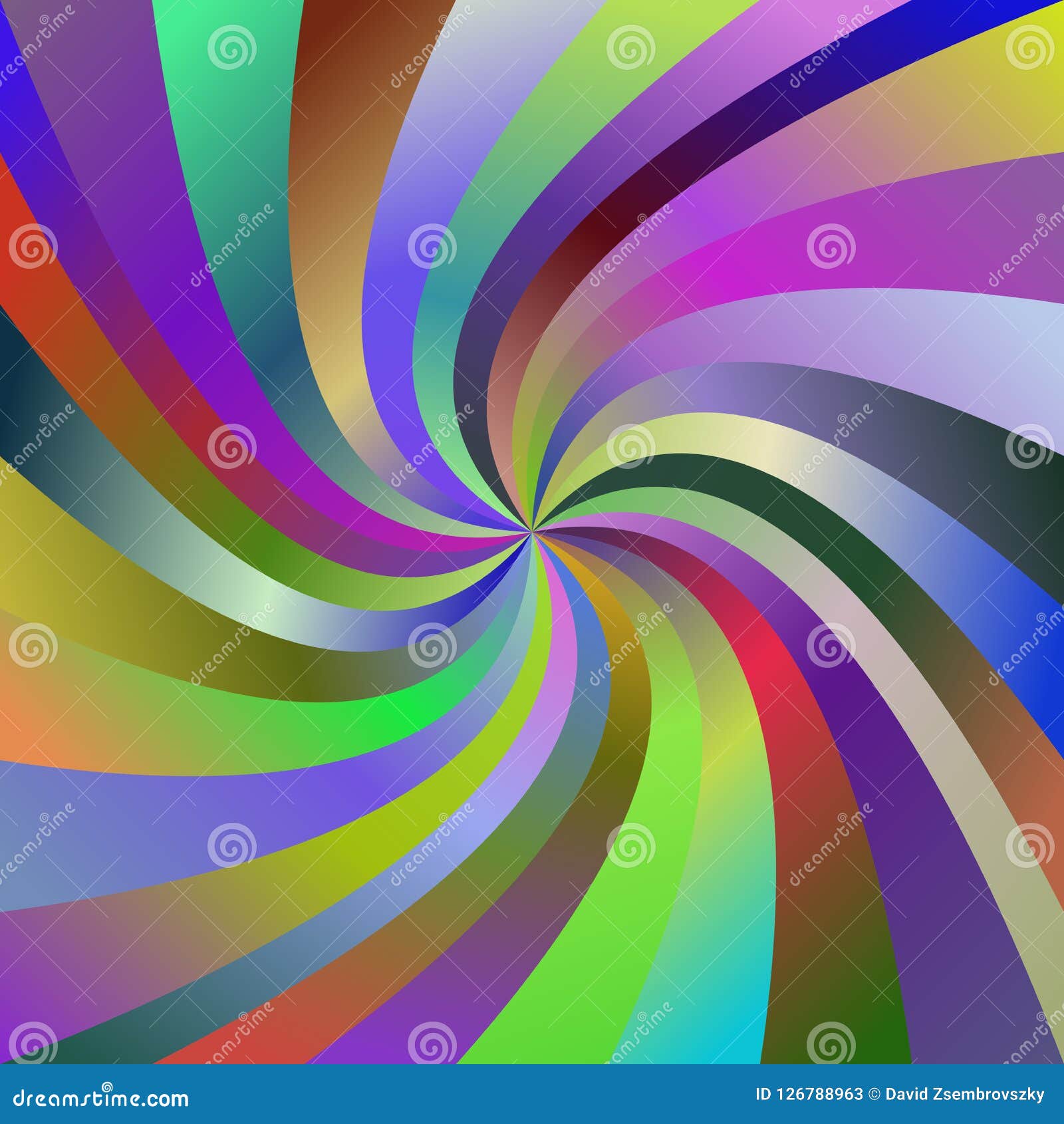 Multicolored Abstract Spiral Ray Background Stock Vector - Illustration ...