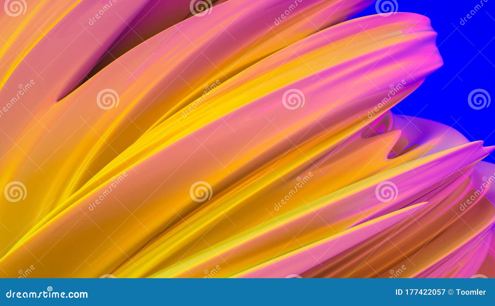Multicolored Abstract Spiral Shape. 3d Render Illustration. Background ...