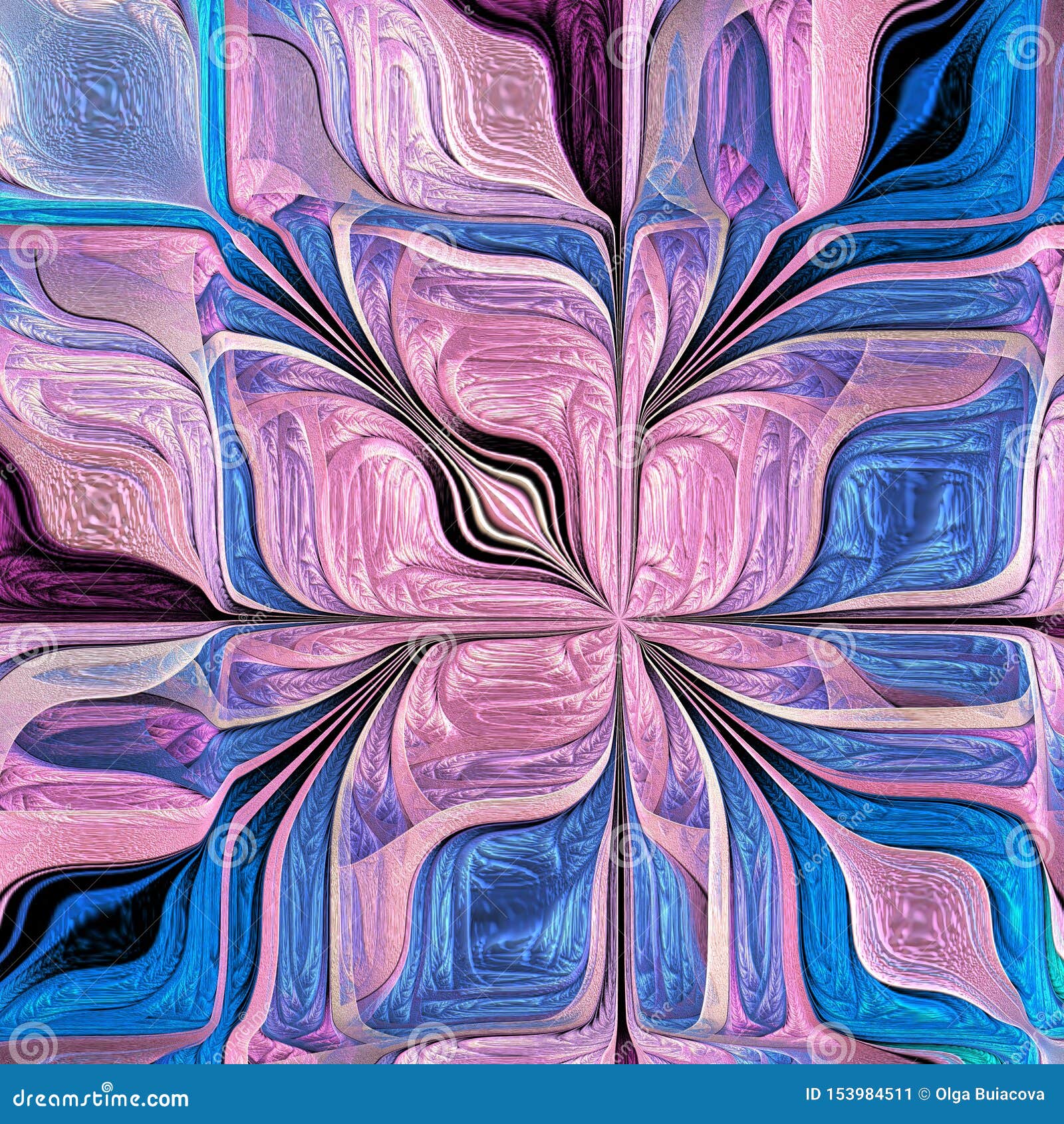 Multicolored Abstract Stylized Flower. Modern Art Stock Illustration ...