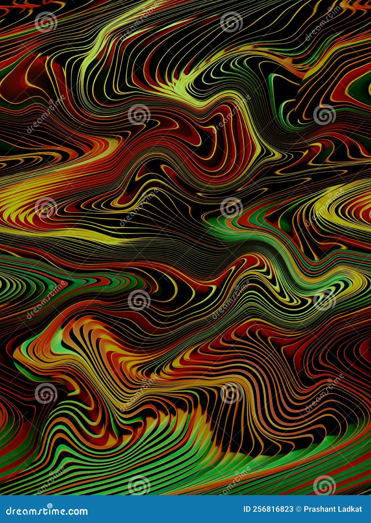 Multicolored Abstract Wave Pattern Wallpaper Stock Illustration ...