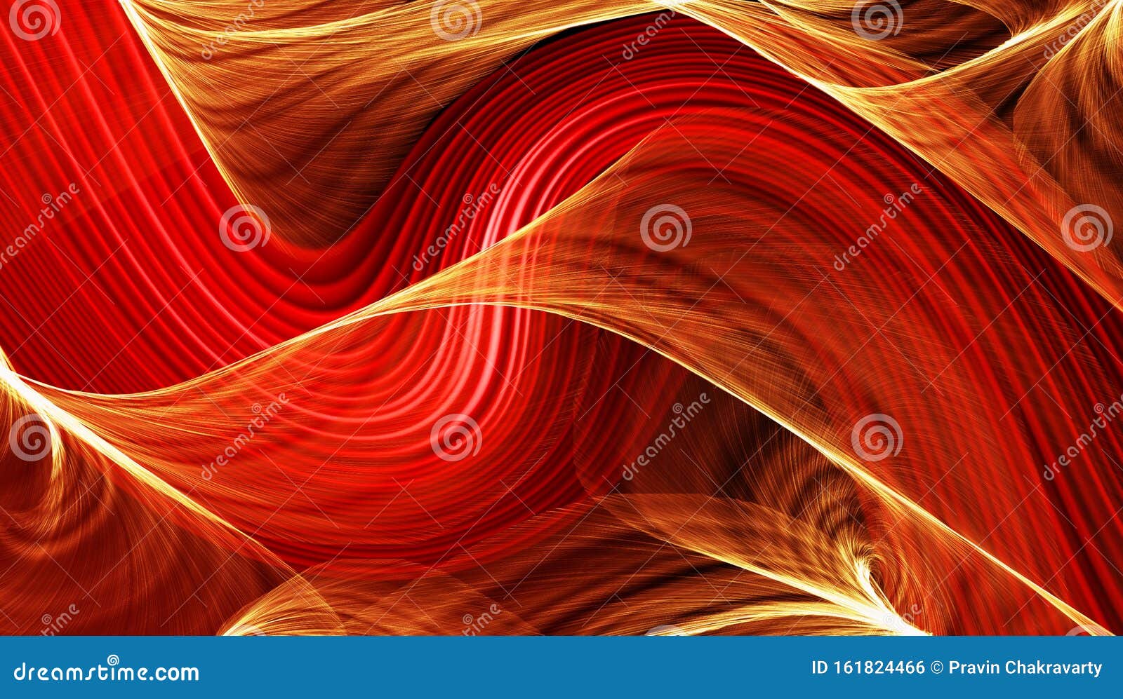 Golden Red Abstract Wavy Textured Background. Grunge Distorted Decay ...