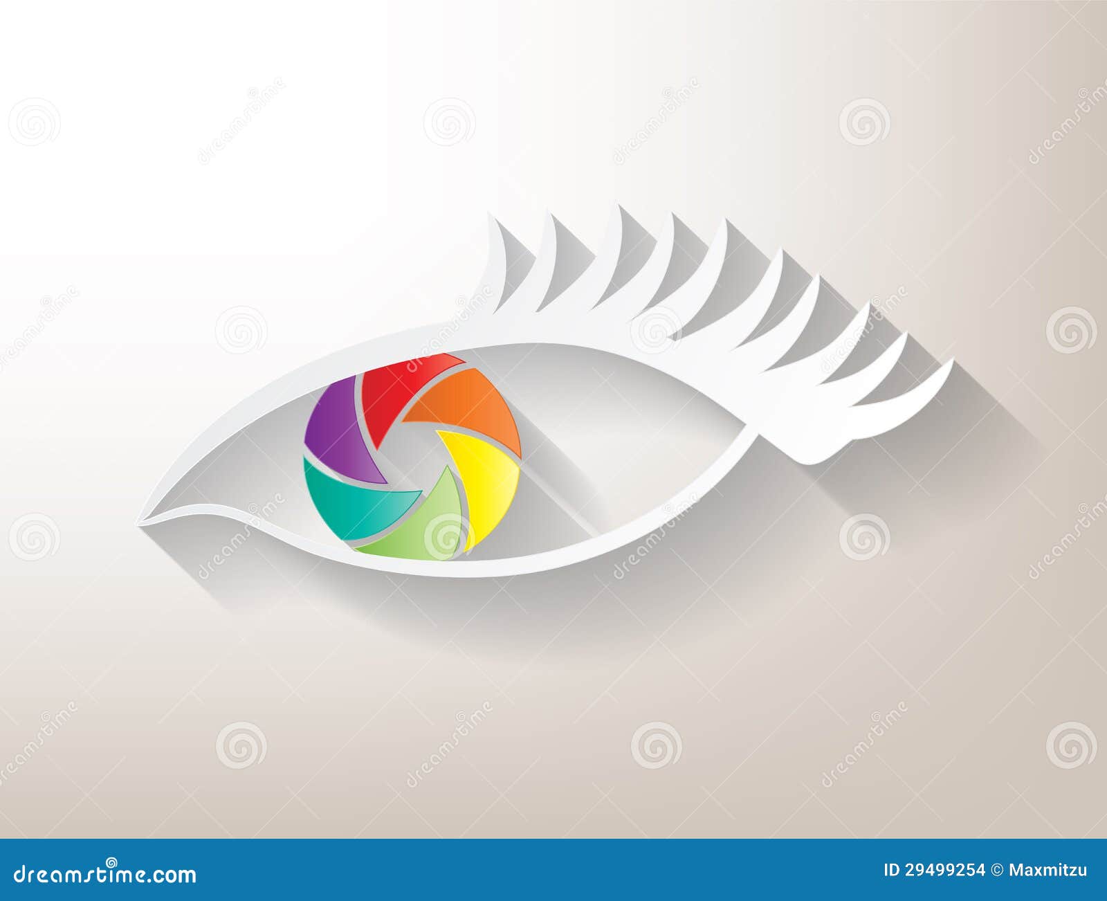 Multicolored aperture eye stock vector. Illustration of design - 29499254