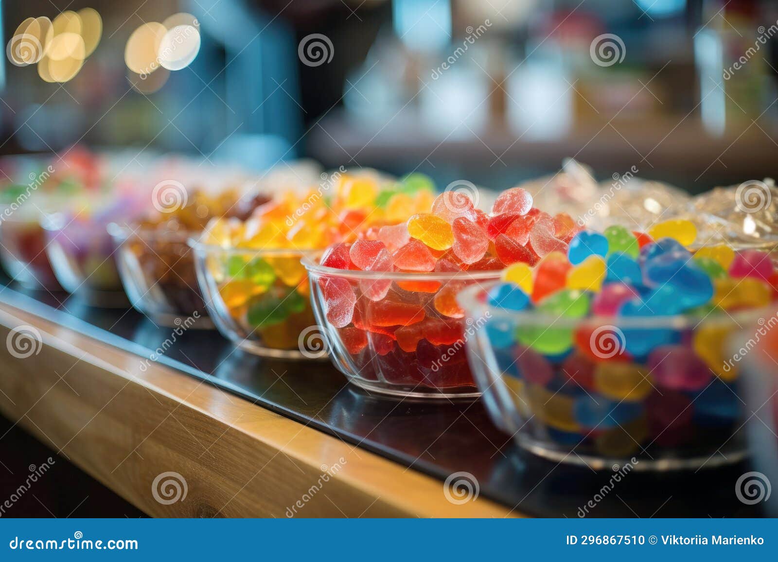 A Multicolored Array of Tempting Confections at the Candy Counter Stock ...