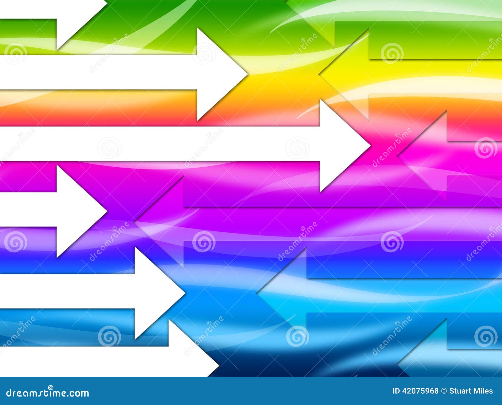 Coloful Arrows On White Background 3 Royalty-Free Stock Image ...