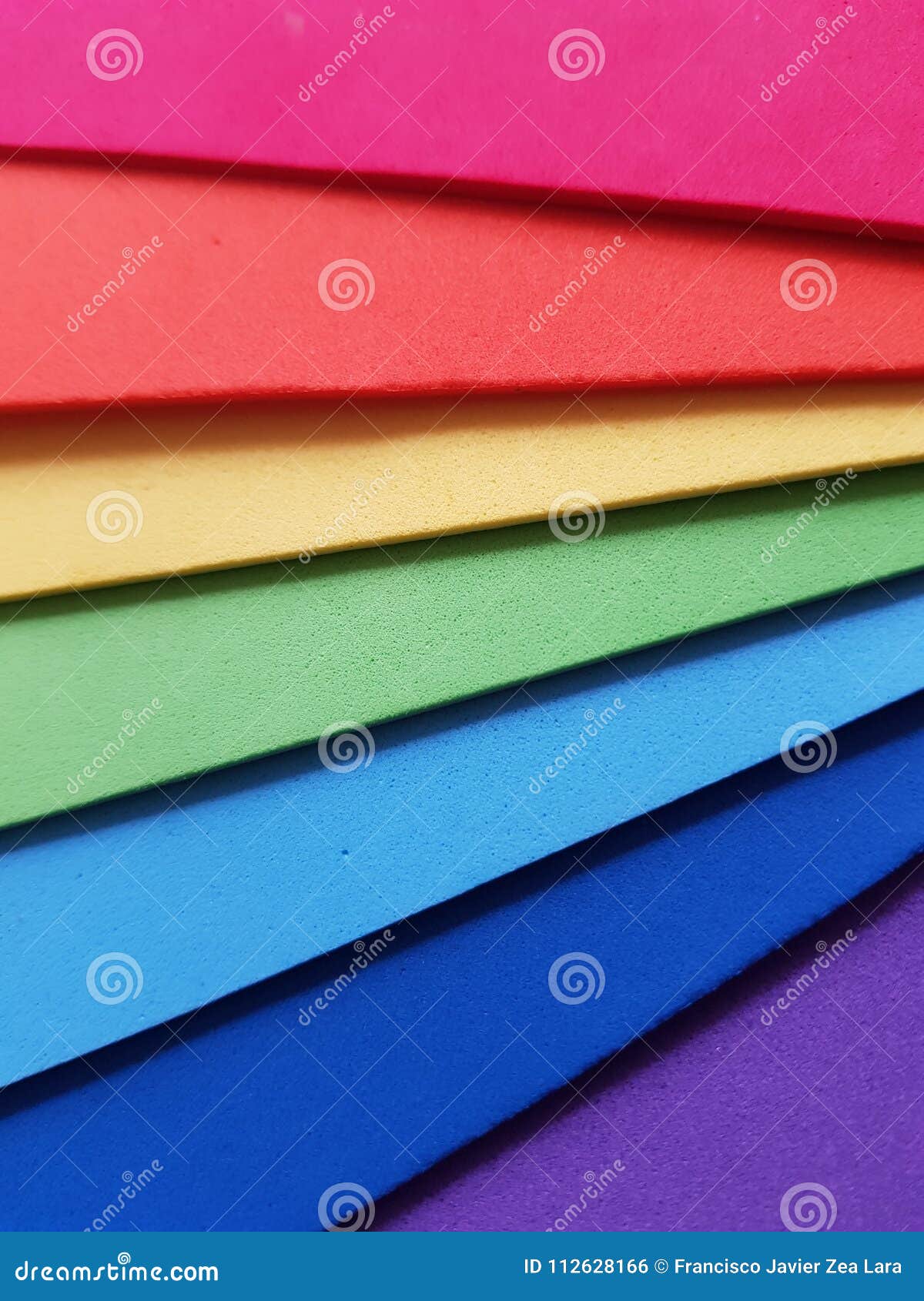 Sheets of Foamy in Various Colors Stacked with Appearance of Stair ...