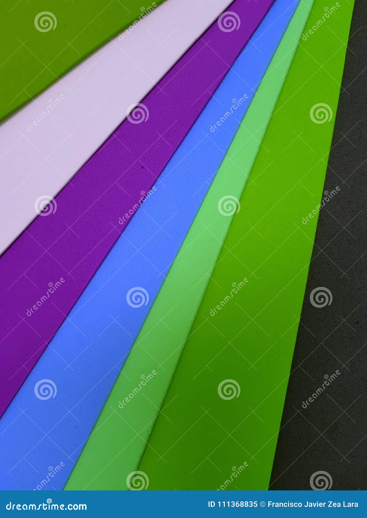 Abstract Design with Sheets of Foamy in Various Colors, Textured ...