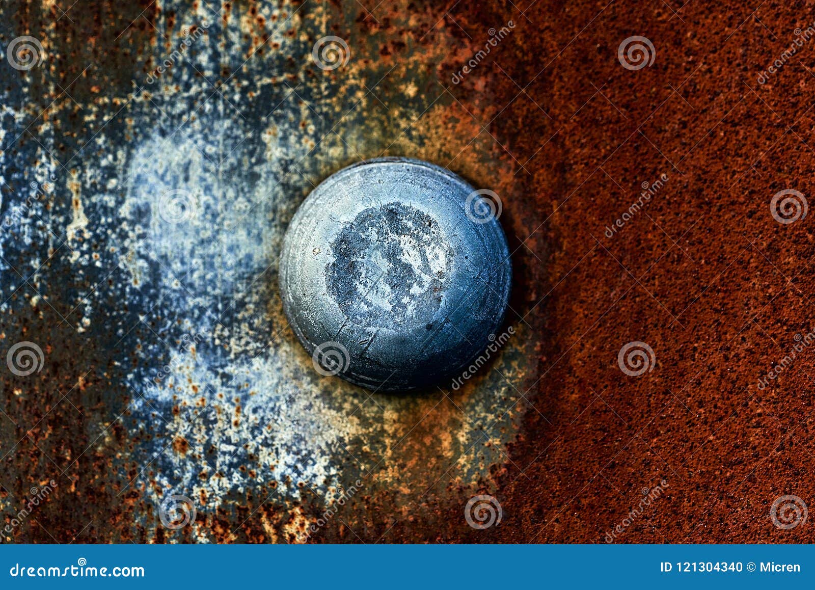 Rusty Metal Surface with Silver Paint Stock Photo - Image of ...