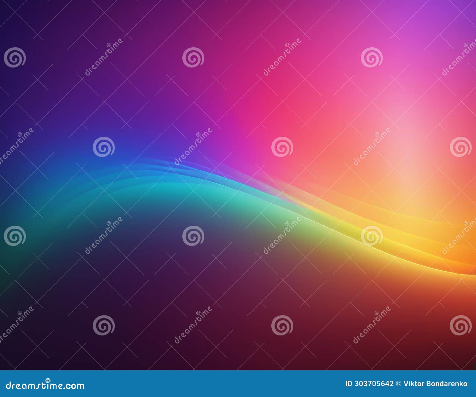 Abstract Gradient Rainbow Colors Background of Curved Lines Stock ...