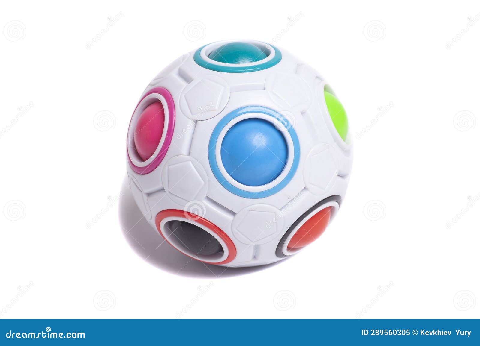 Multicolored Ball Toy Isolated on White Background Stock Image - Image ...