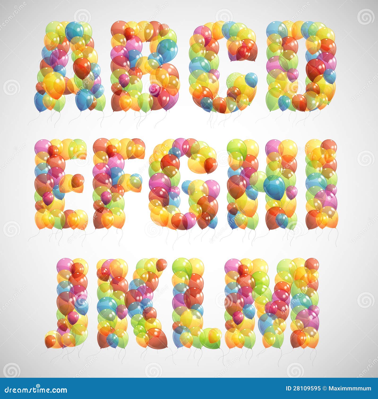 Balloon Alphabet Vector Set. | CartoonDealer.com #83122544