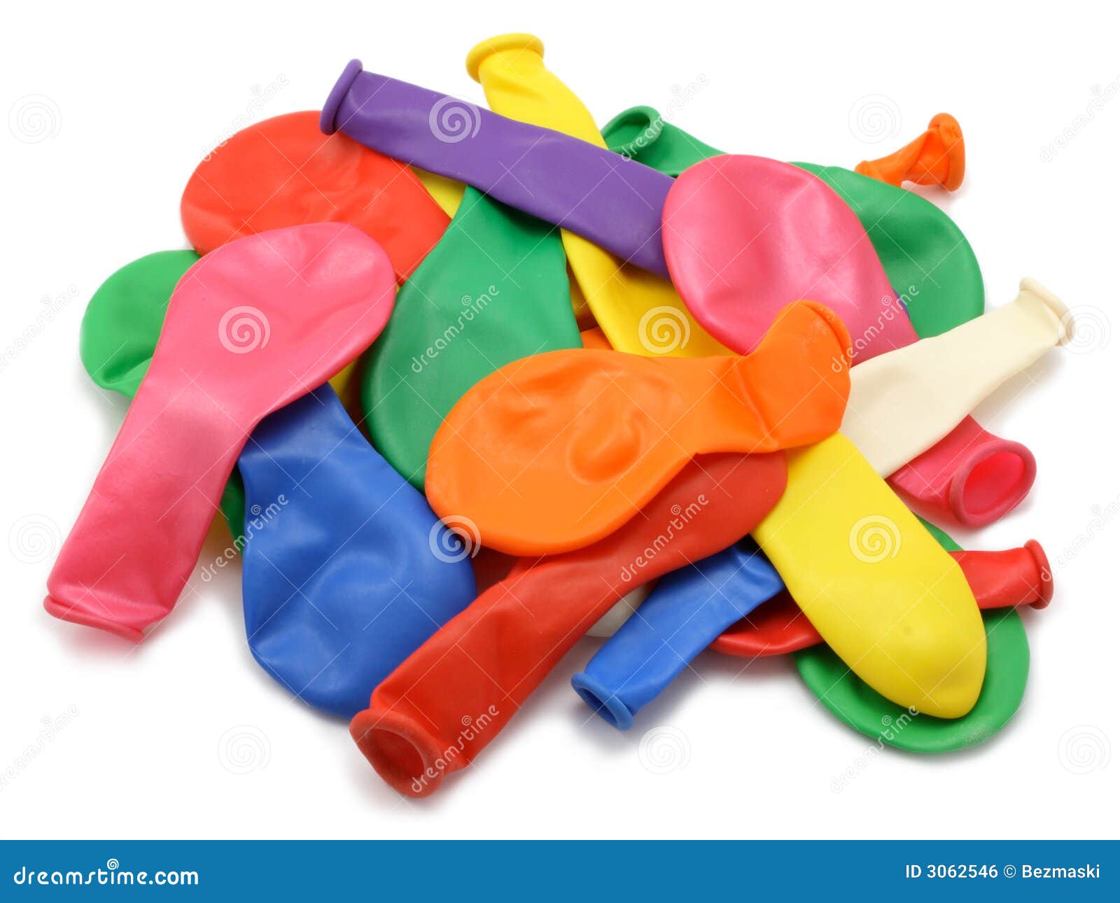 Multicolored Balloons Isolated Stock Photo - Image of flat, bunch: 3062546