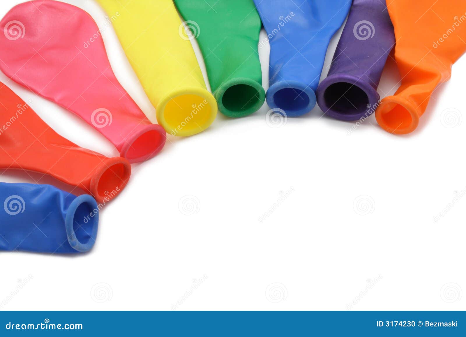 Multicolored Balloons Isolated Stock Photo - Image of balloons, holiday ...
