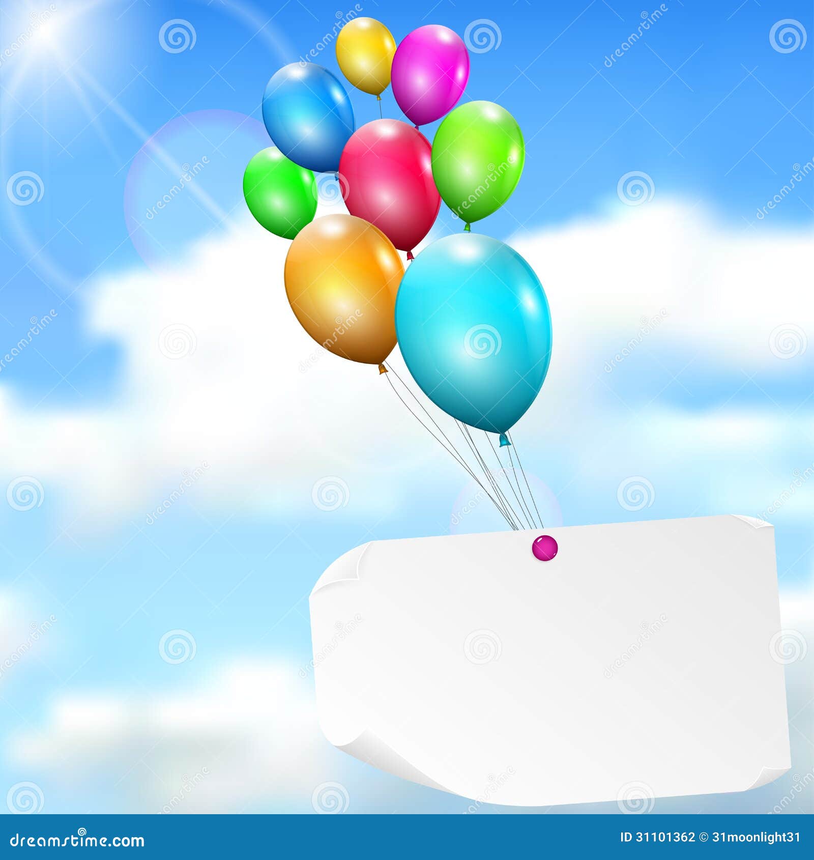 Balloons With Paper Scroll In Traditional Colors Of Bavaria. Okt ...