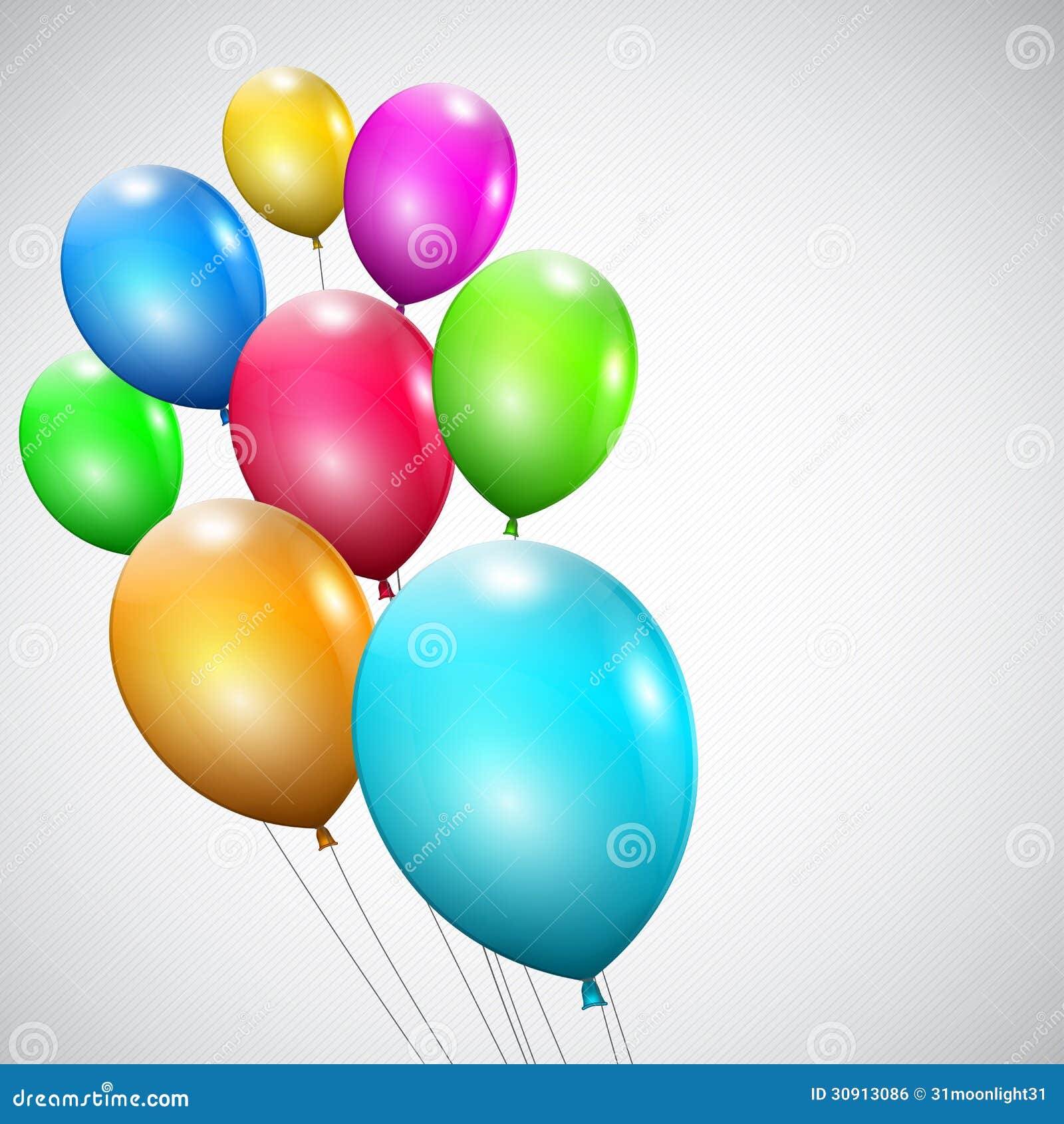 Multicolored balloons stock vector. Illustration of decoration - 30913086