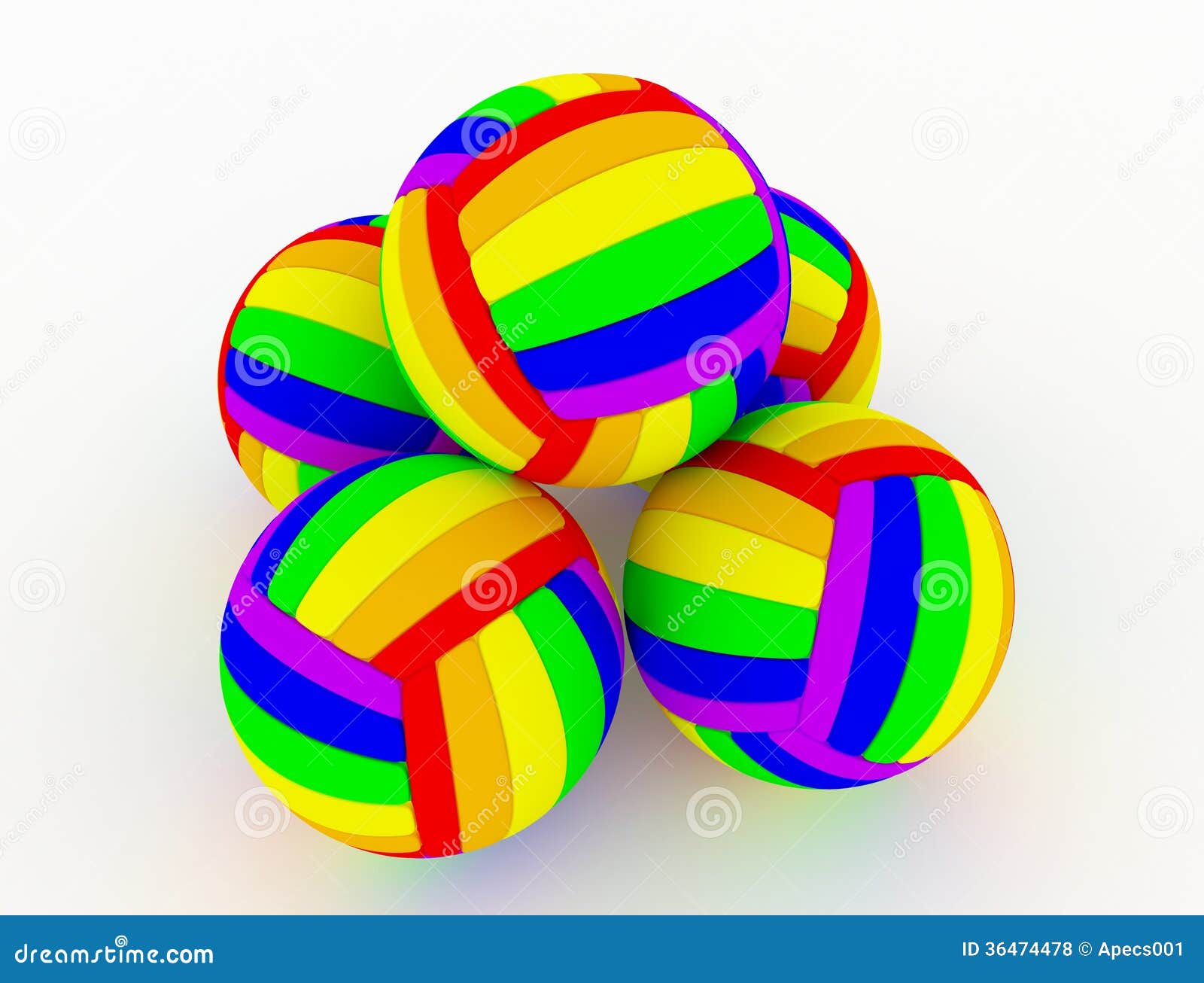 Multicolored balls stock illustration. Illustration of color - 36474478