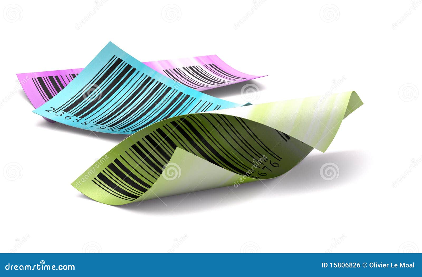 Multicolored Barcodes Sticker Label White Stock Photo - Image of ...