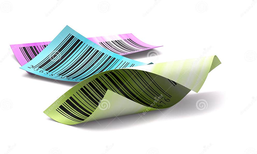 Multicolored Barcodes Sticker Label White Stock Photo - Image of ...