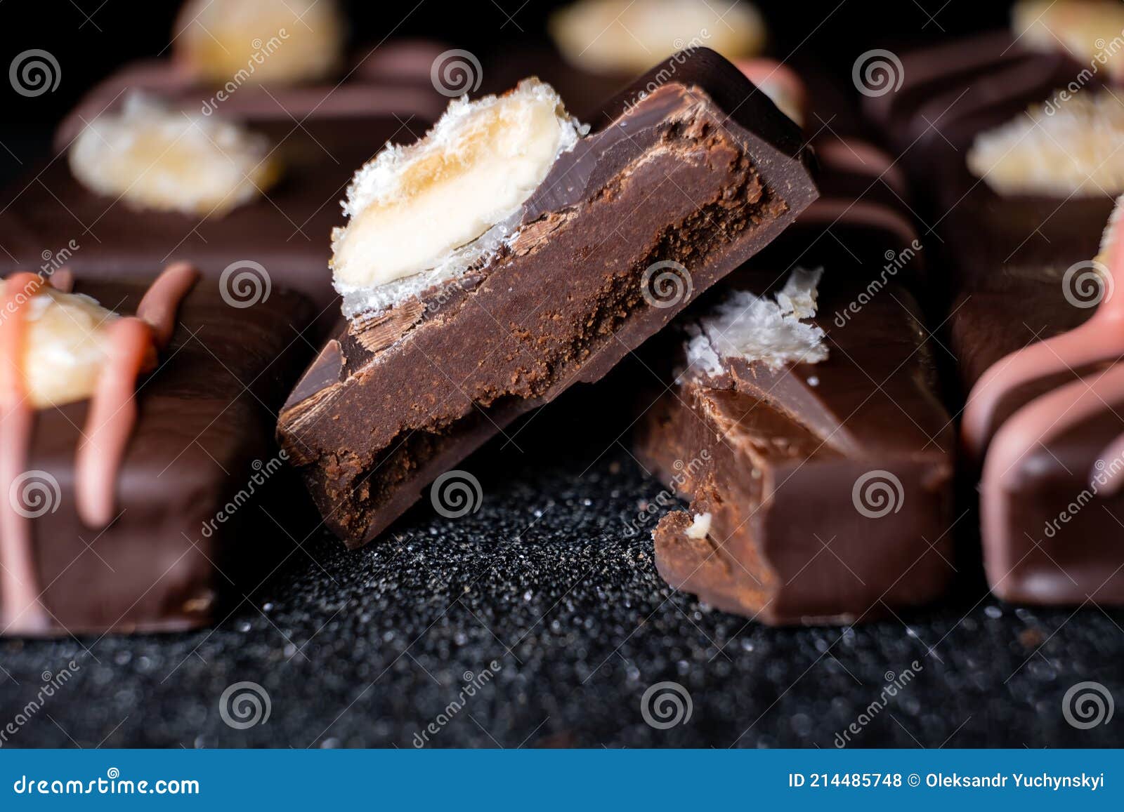 Multicolored Beautifully Decorated Handmade Candies with Fillings Stock ...