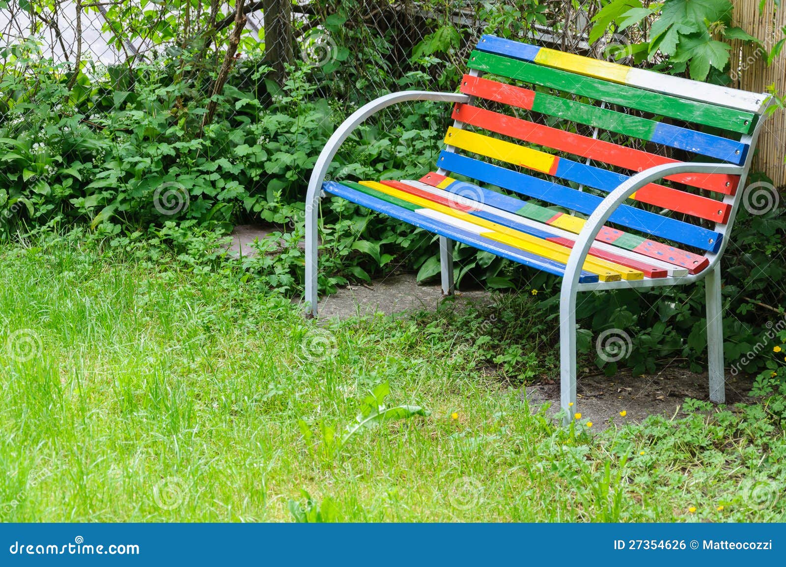 Multicolored bench stock photo. Image of multicolored - 27354626