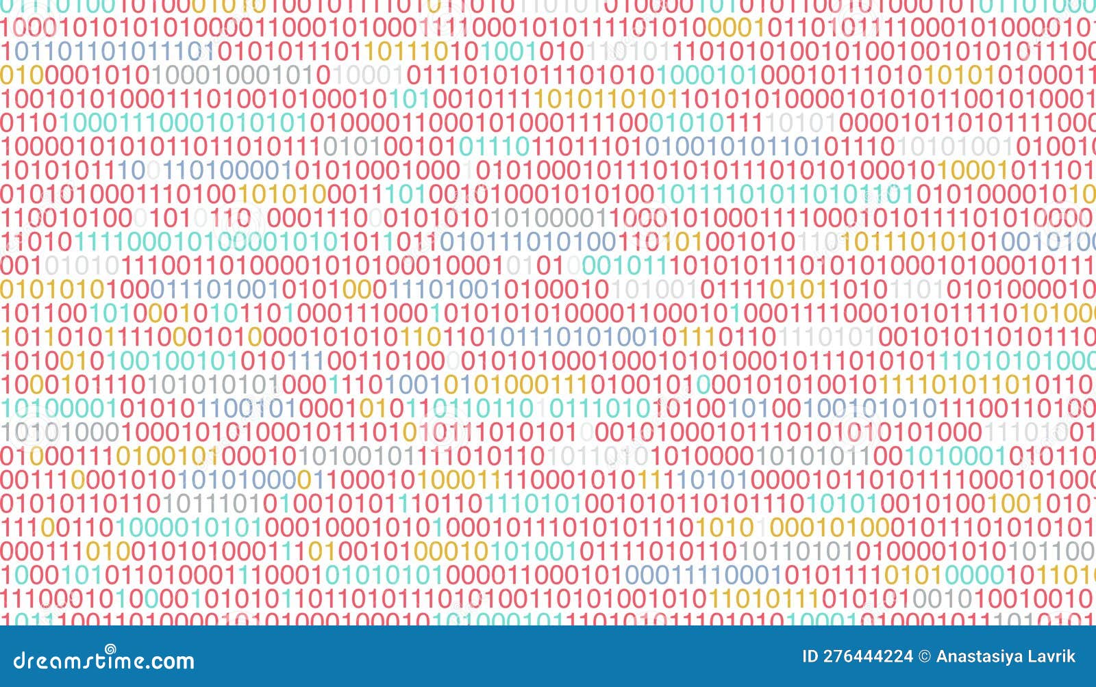 Multicolored Binary Code. Background for High-tech in Flat Style Stock ...