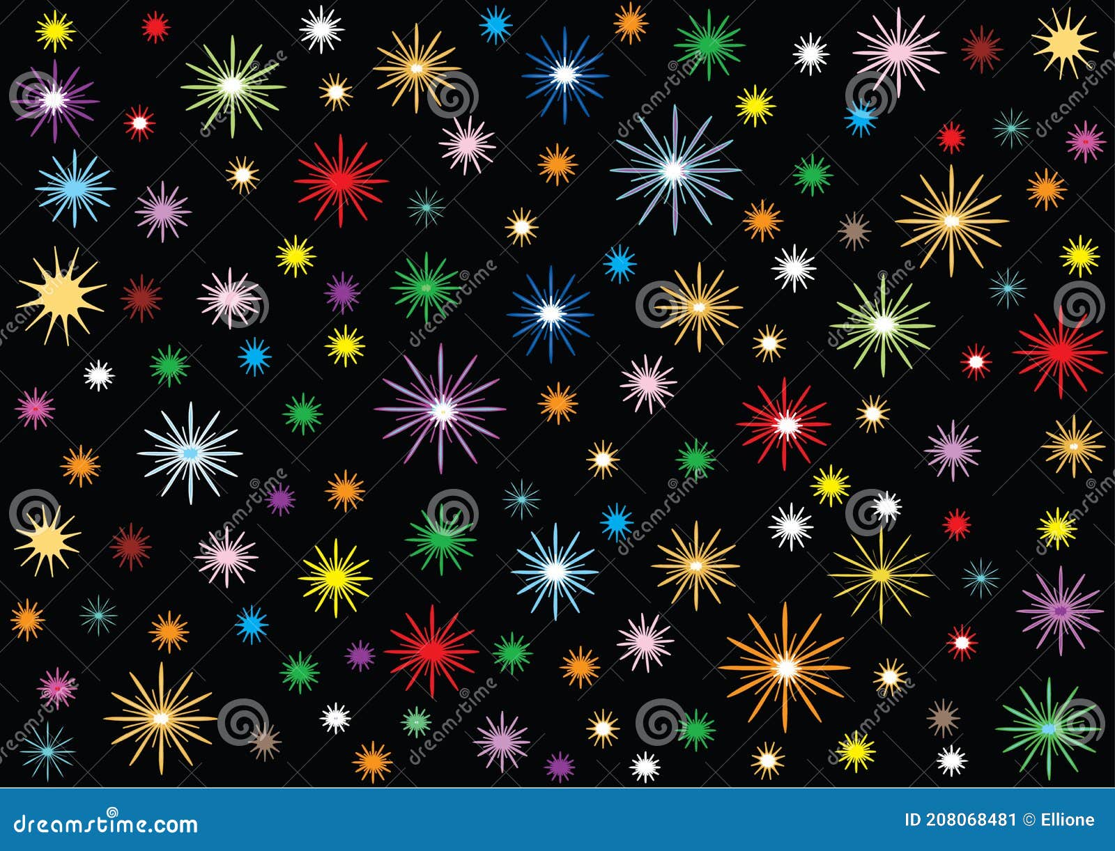 Wallpaper with Colors of Stars Shapes on a Night Background. Stock ...