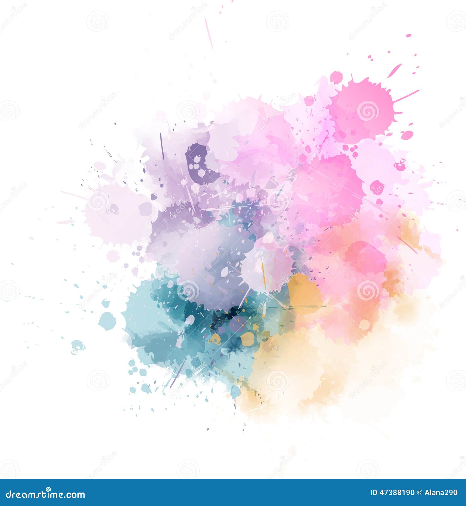 Multicolored blot stock vector. Illustration of brush - 47388190