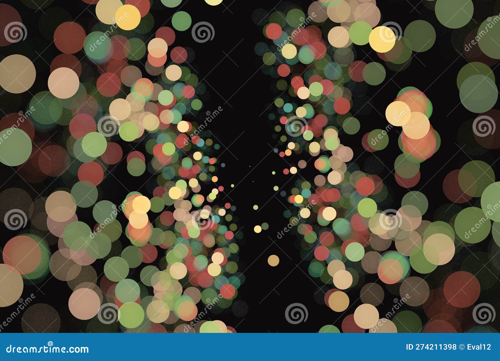 Multicolored Blurred Pattern of Small Round Spots on a Black Background ...