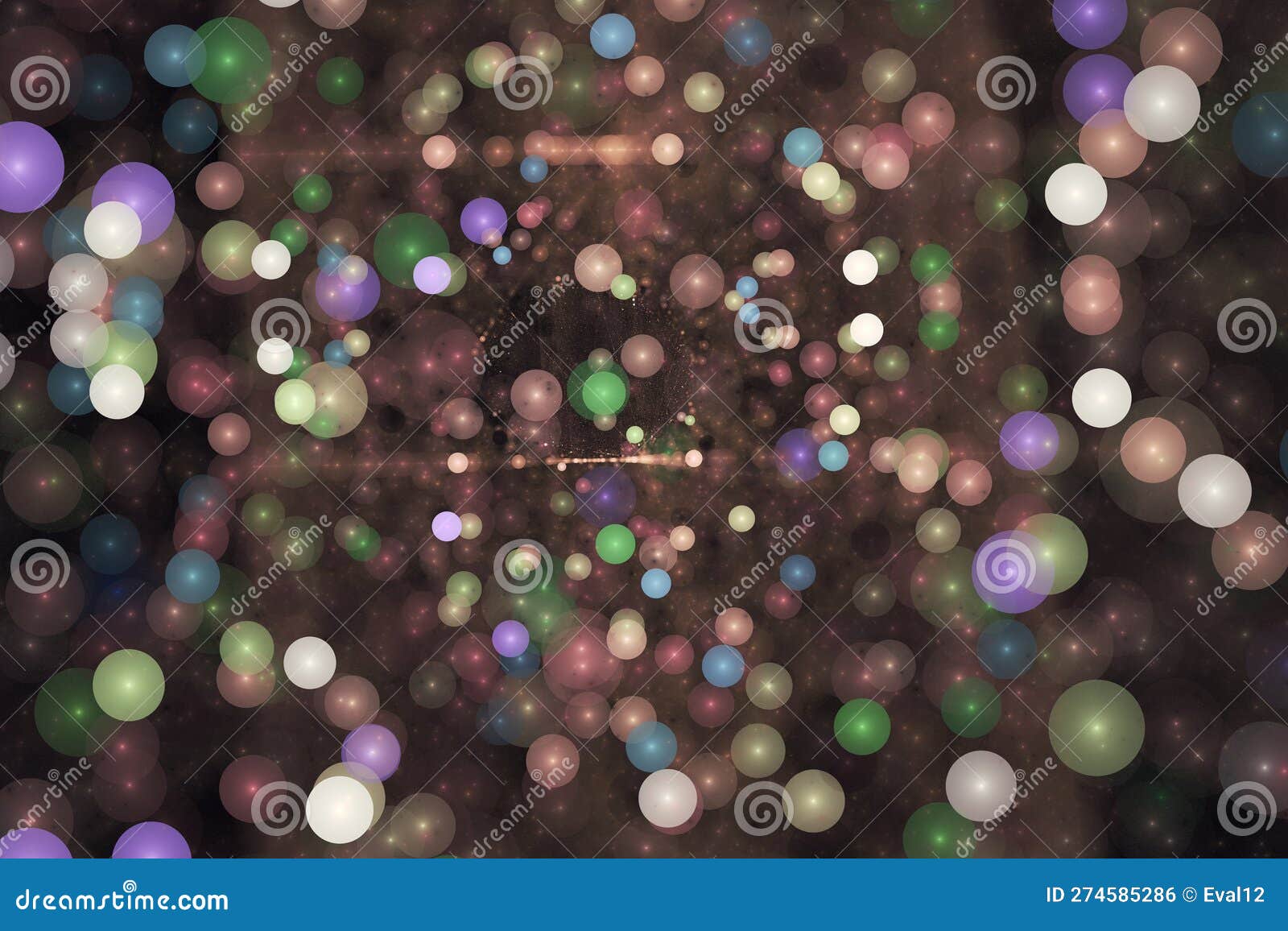 Multicolored Blurred Pattern of Small Round Spots on a Black Background ...