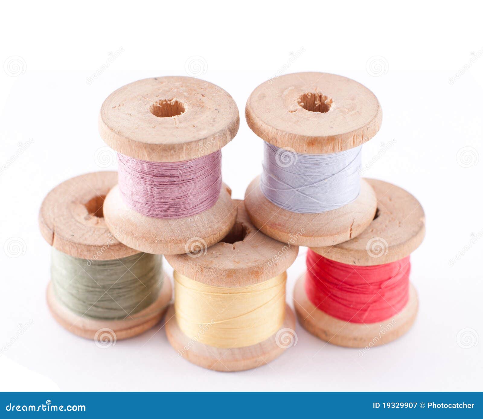 Multicolored Bobbin Threads Stock Image - Image of defocused ...