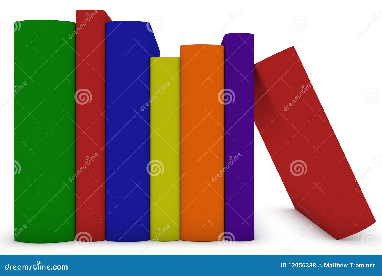 Multicolored Books stock illustration. Illustration of bookshelf - 12056338