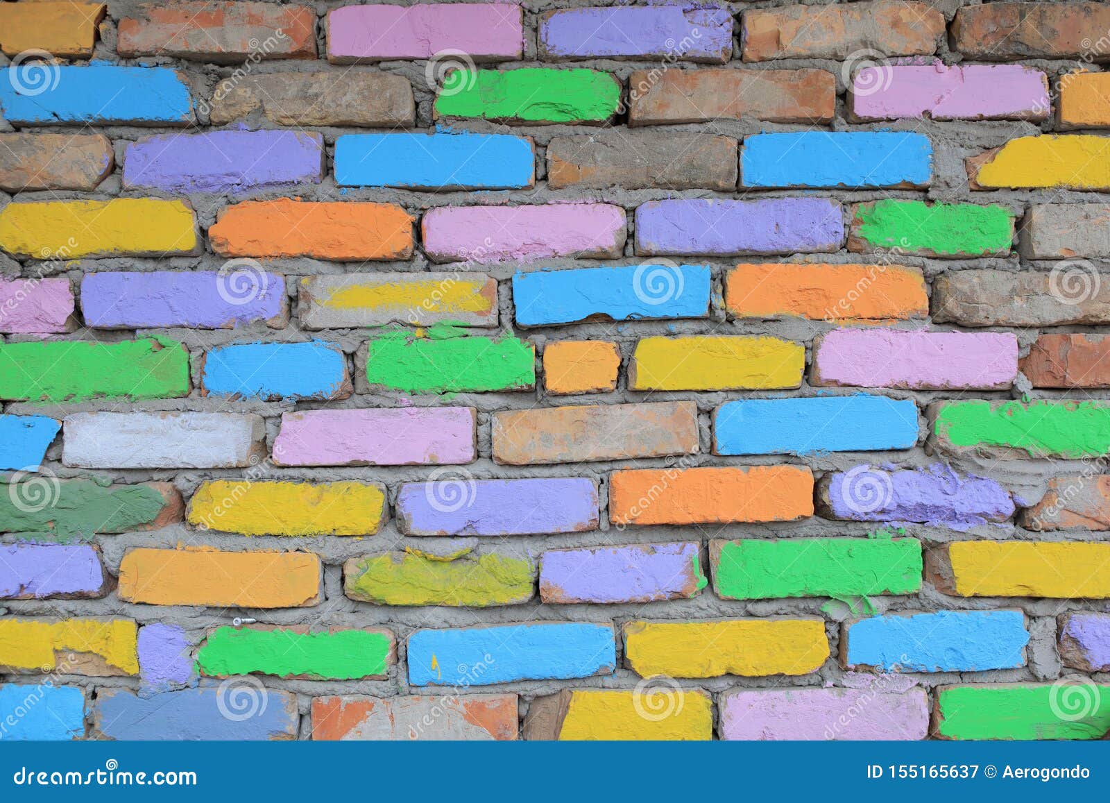 Multicolored Brick Wall Wallpaper Texture Stock Image - Image of ...