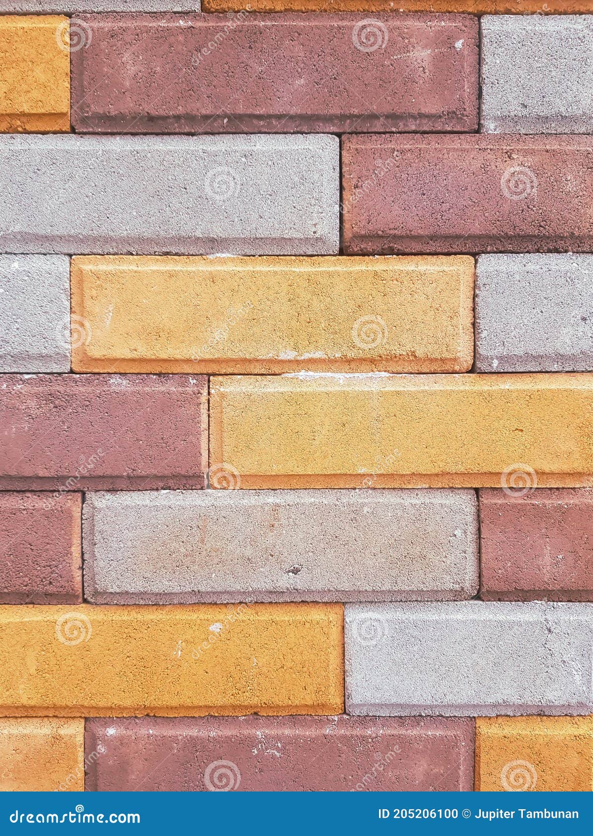 Multicolored brick walls stock photo. Image of cobblestone - 205206100